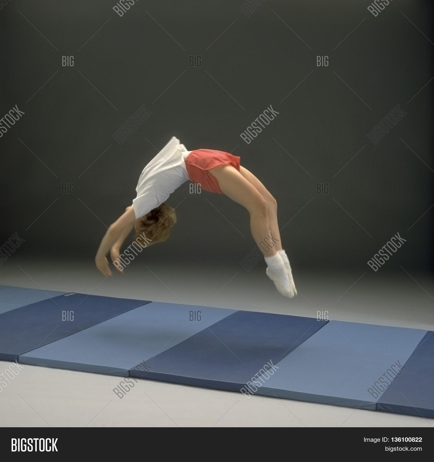 Gymnast Doing Flip Image & Photo (Free Trial) | Bigstock