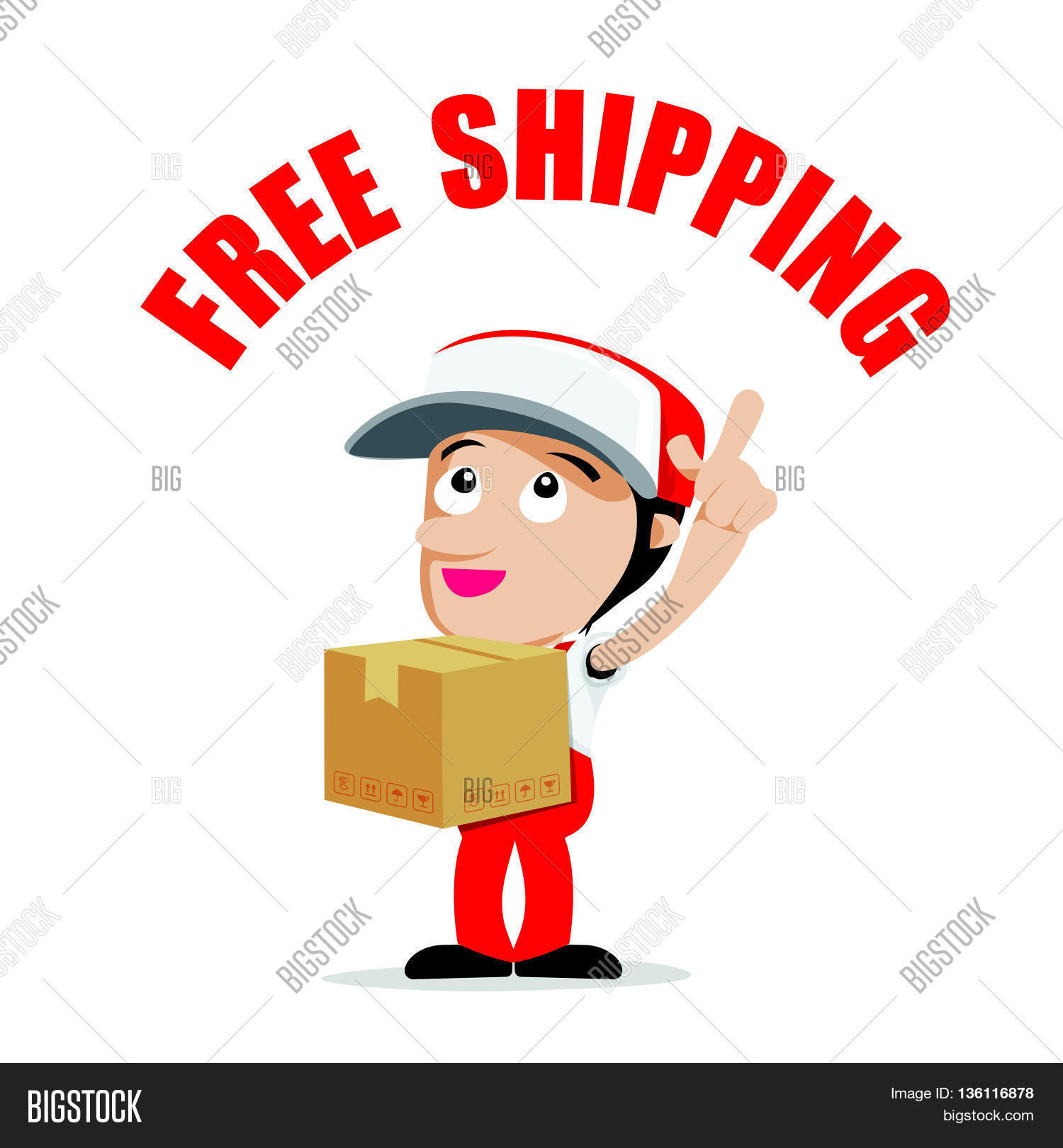 Smile Delivery Man Vector & Photo (Free Trial) | Bigstock