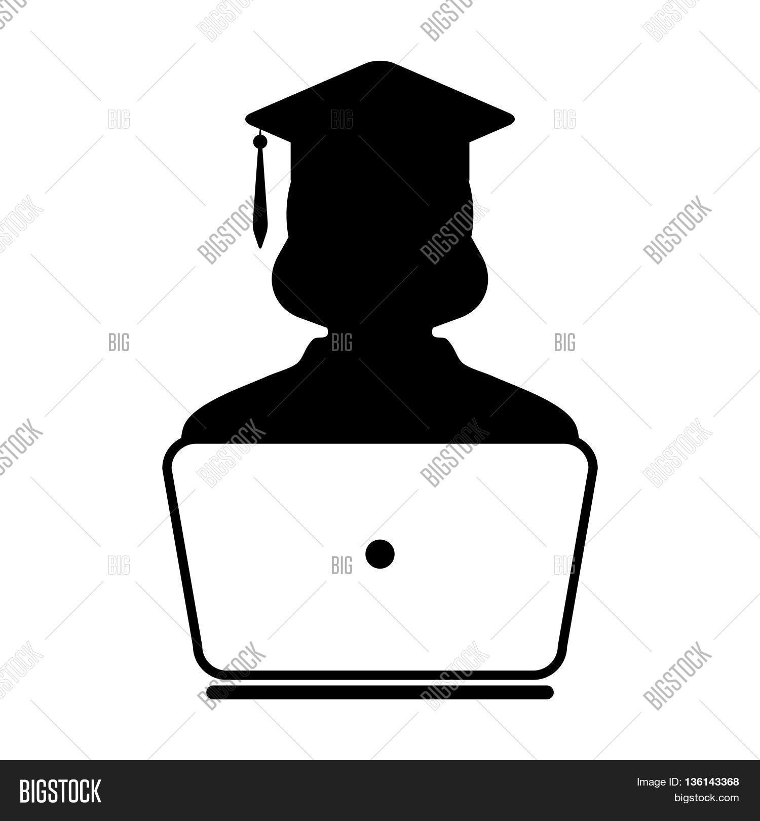 Student Icon Laptop Vector & Photo (Free Trial) | Bigstock