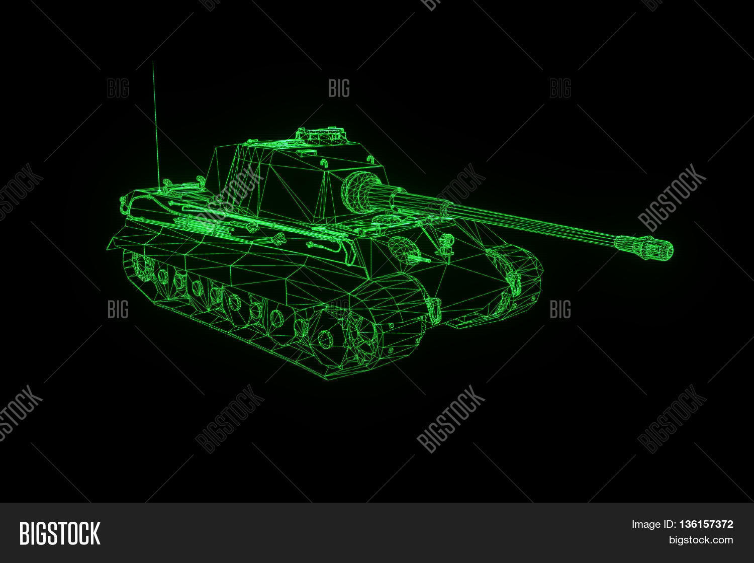 3D Tank Hologram Image & Photo (Free Trial) | Bigstock