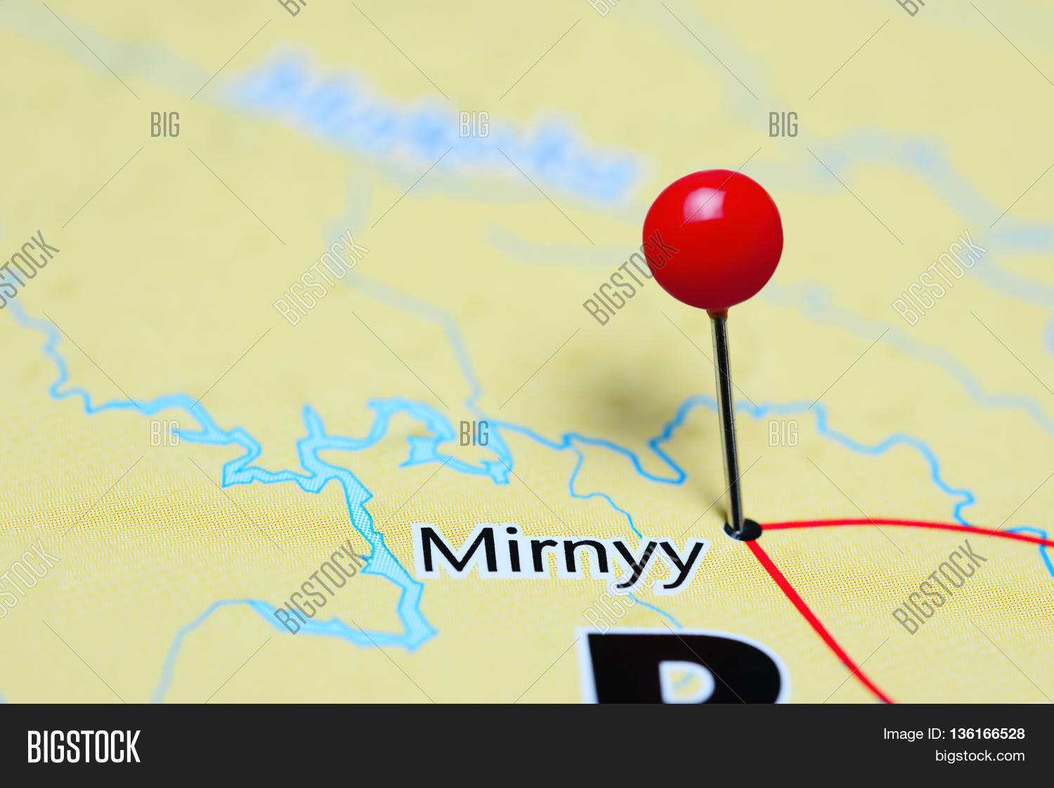 Mirnyy Pinned On Map Image & Photo (Free Trial) | Bigstock