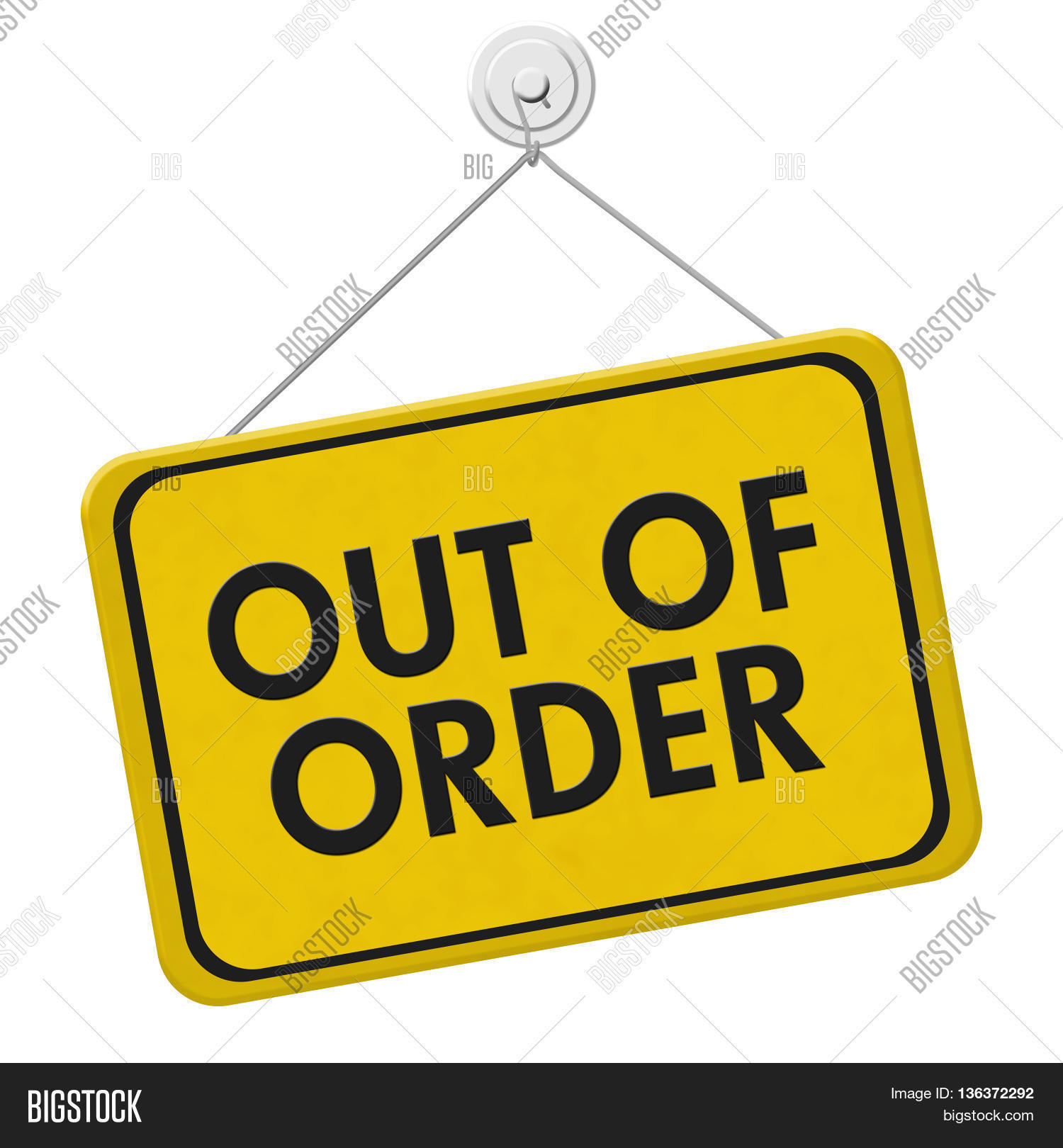 Out Order Sign Yellow Image & Photo (Free Trial) | Bigstock