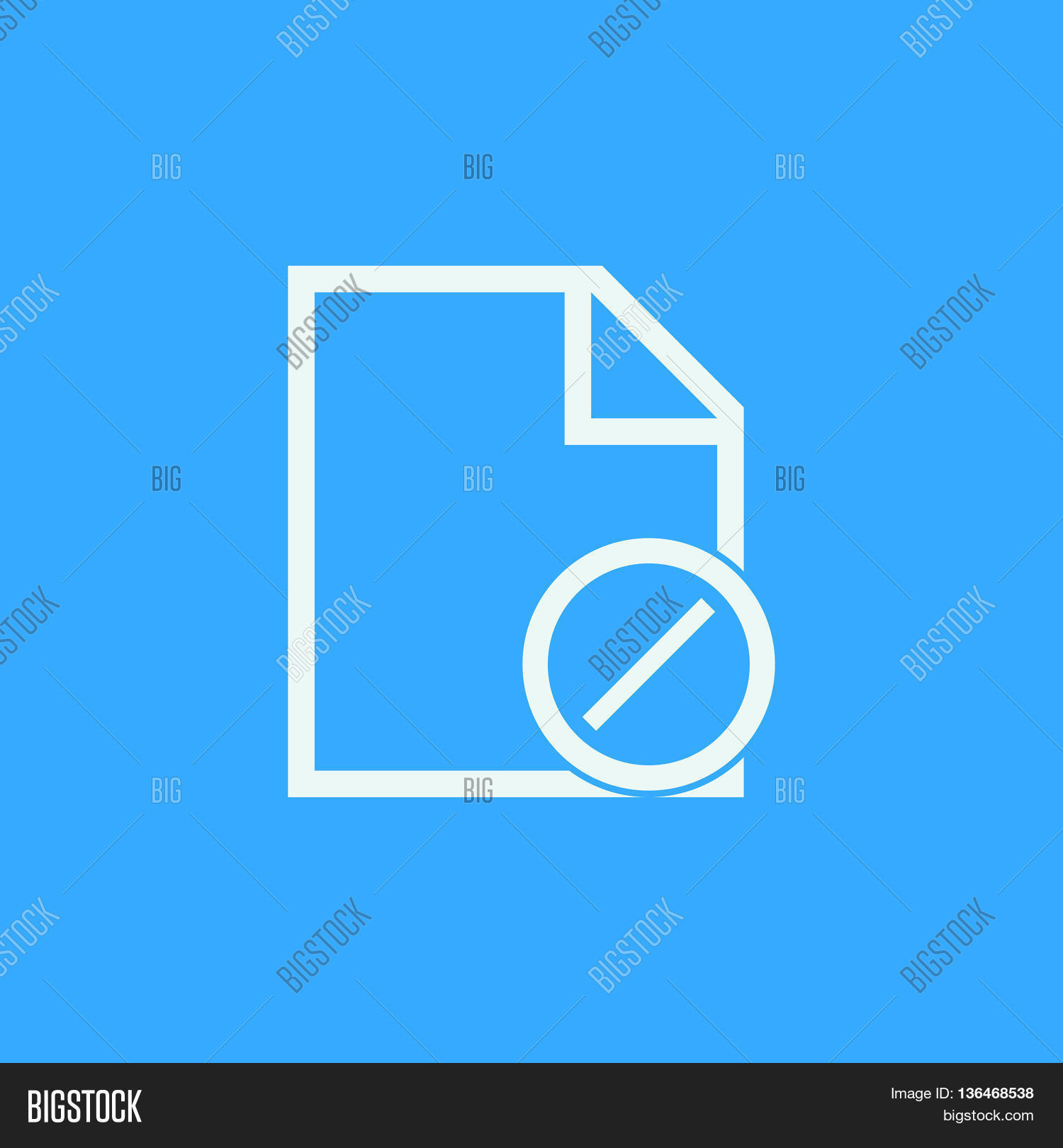 File Reject Icon Vector & Photo (Free Trial) | Bigstock