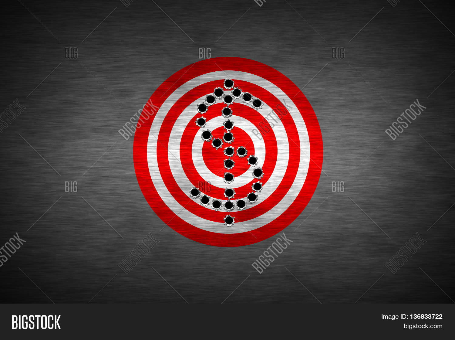 Bullet Hole On Target Image & Photo (Free Trial) | Bigstock