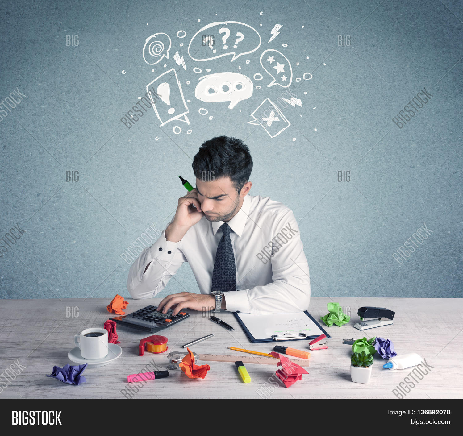 Confused Office Worker Image & Photo (Free Trial) | Bigstock