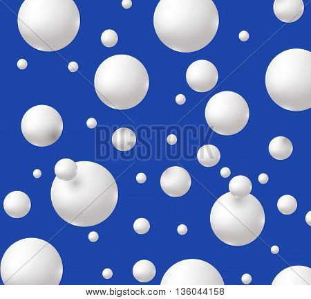Milk Bubbles On Blue Vector & Photo (Free Trial) | Bigstock