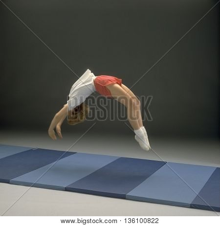 Gymnast Doing Flip Image & Photo (Free Trial) | Bigstock