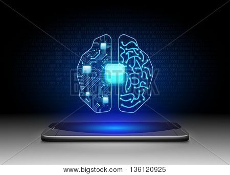 Mobile Phones Brain, Vector & Photo (Free Trial) | Bigstock