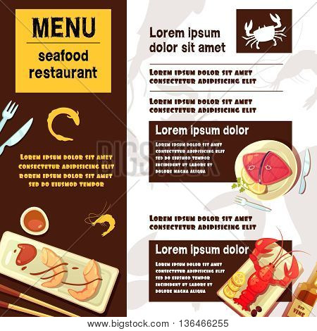 Color Menu Seafood Vector & Photo (Free Trial) | Bigstock