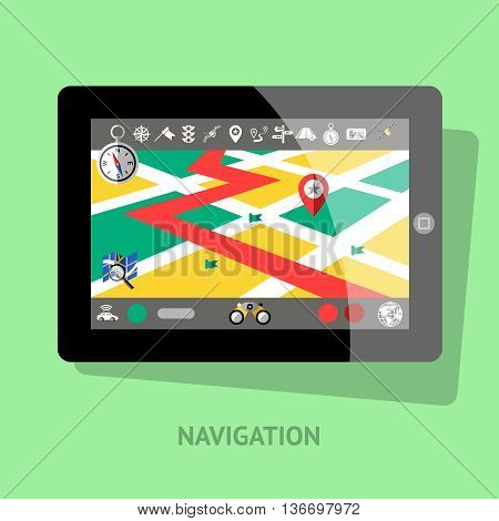 Tablet Navigation Vector & Photo (Free Trial) | Bigstock