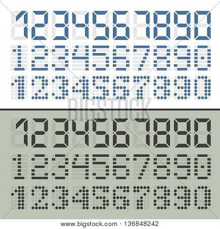 Digital Font Numbers Vector & Photo (Free Trial) | Bigstock