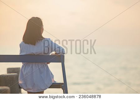 Lonely Woman Sitting Image & Photo (Free Trial) | Bigstock