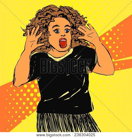 Free Clipart Screaming Woman