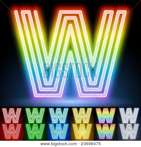 Alphabet Neon Tubes. Vector & Photo (Free Trial) | Bigstock