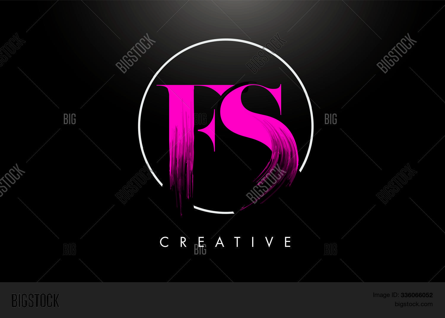 Pink Fs Brush Stroke Vector & Photo (Free Trial) | Bigstock