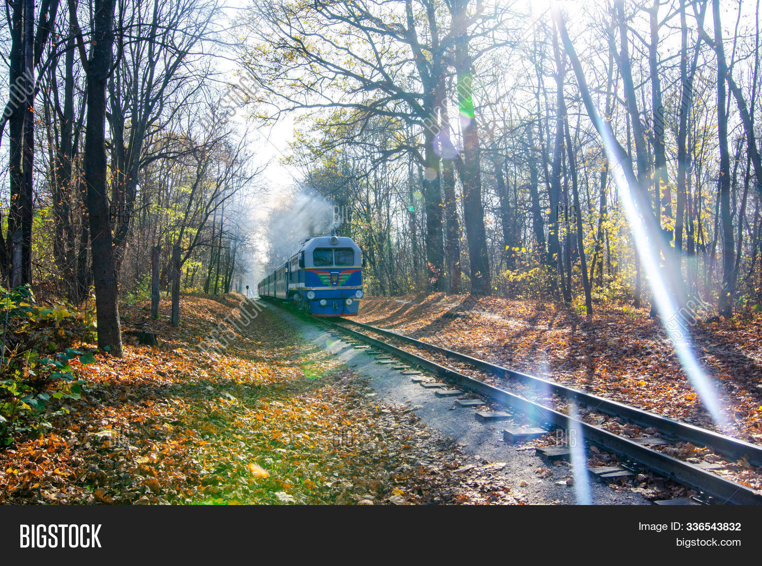 Blue Train Rides On Image & Photo (Free Trial) | Bigstock