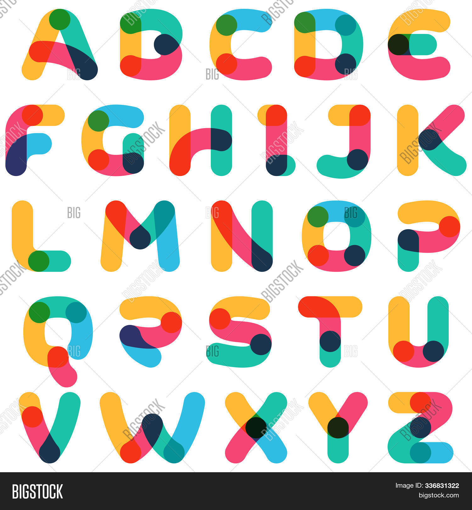 Overlapping One Line Vector & Photo (Free Trial) | Bigstock