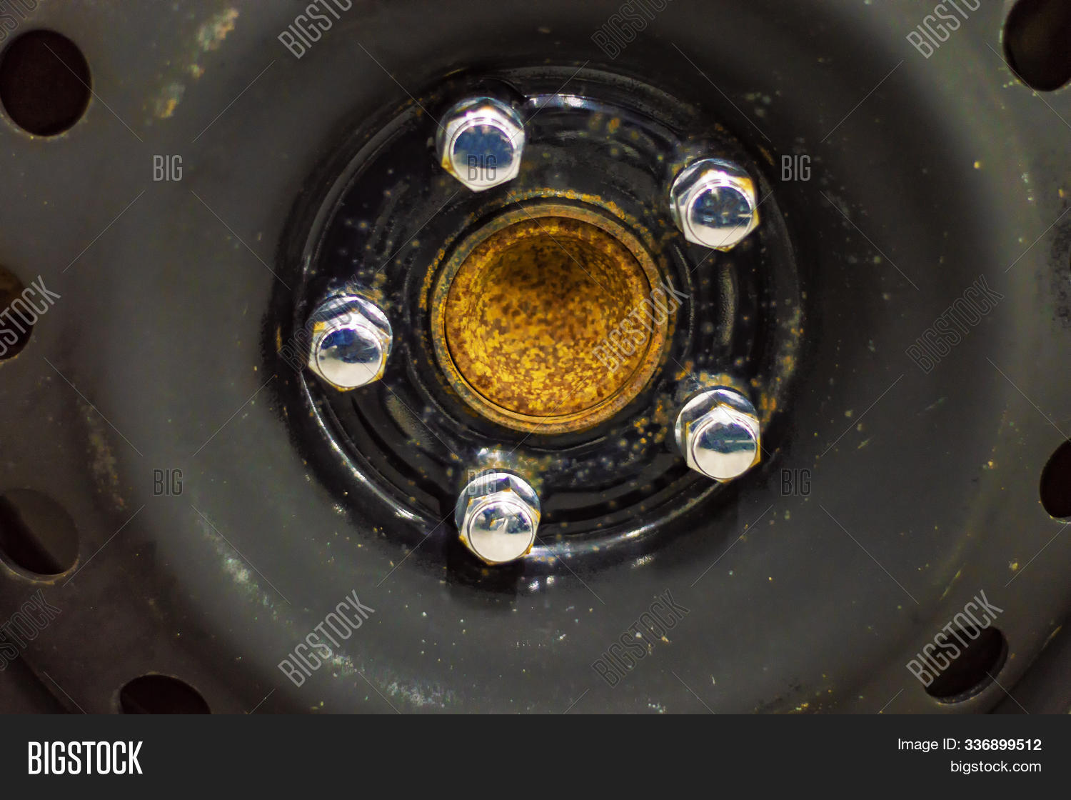 Rusty Car Hub. Stamped Image & Photo (Free Trial) | Bigstock