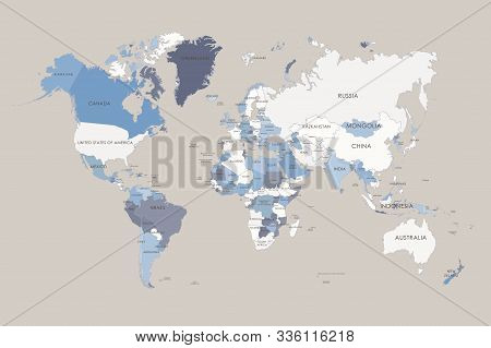 World Map Four Colors Image & Photo (Free Trial) | Bigstock
