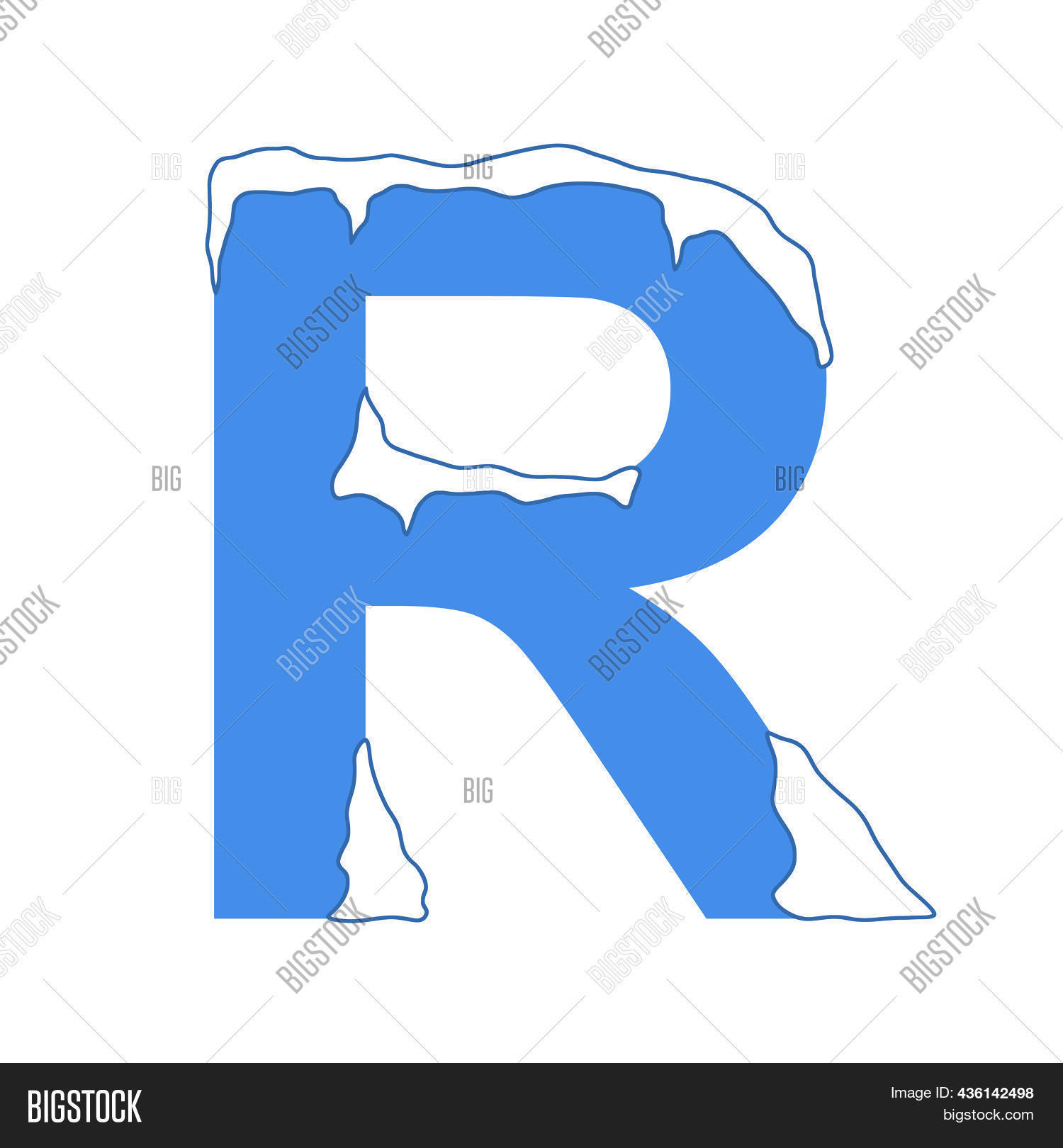 Icy Letter R Snow Cap Image & Photo (Free Trial) | Bigstock