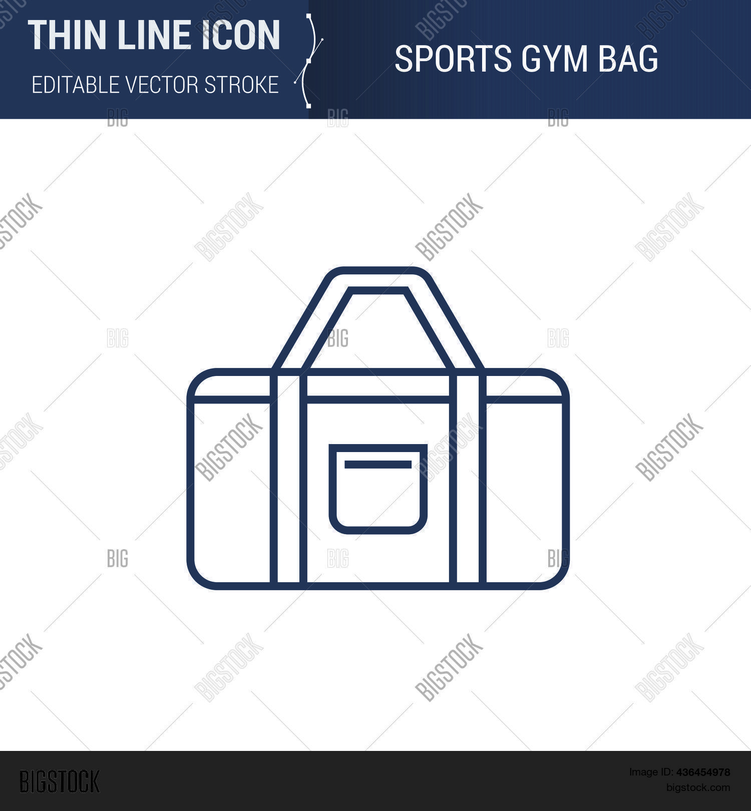 Symbol Sports Gym Bag Vector & Photo (Free Trial) | Bigstock