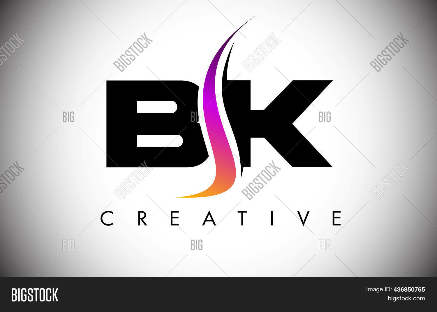Bk Letter Logo Design Vector & Photo (Free Trial) | Bigstock