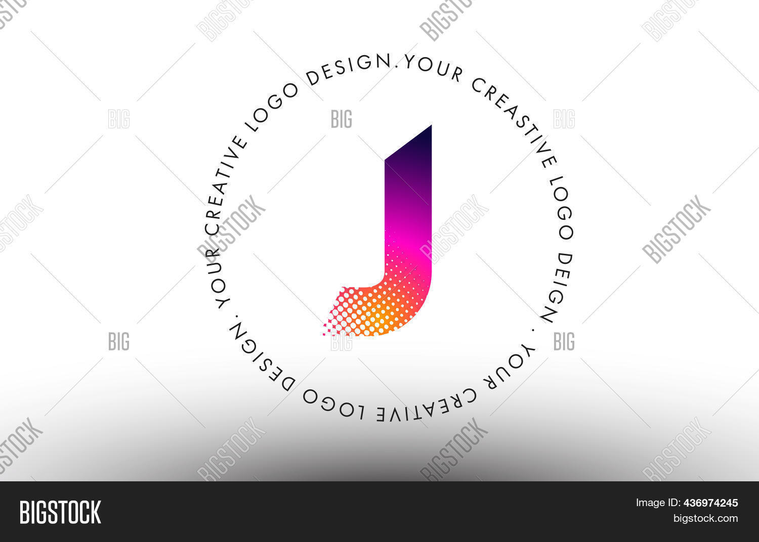 J Dots Letter Logo. Vector & Photo (Free Trial) | Bigstock