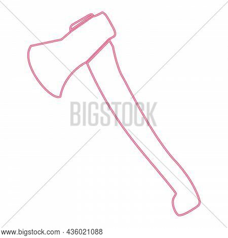 Neon Axe Red Color Vector & Photo (Free Trial) | Bigstock