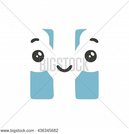 Letter H Cute Kawaii Vector & Photo (Free Trial) | Bigstock