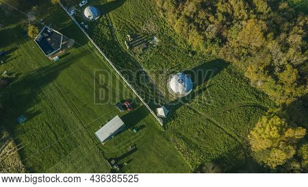 Spherical House In The Village. Round House, Geometric Design For ...