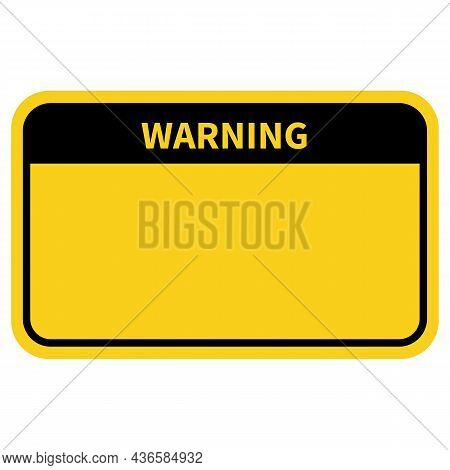 Blank Warning Sign. Vector & Photo (Free Trial) | Bigstock