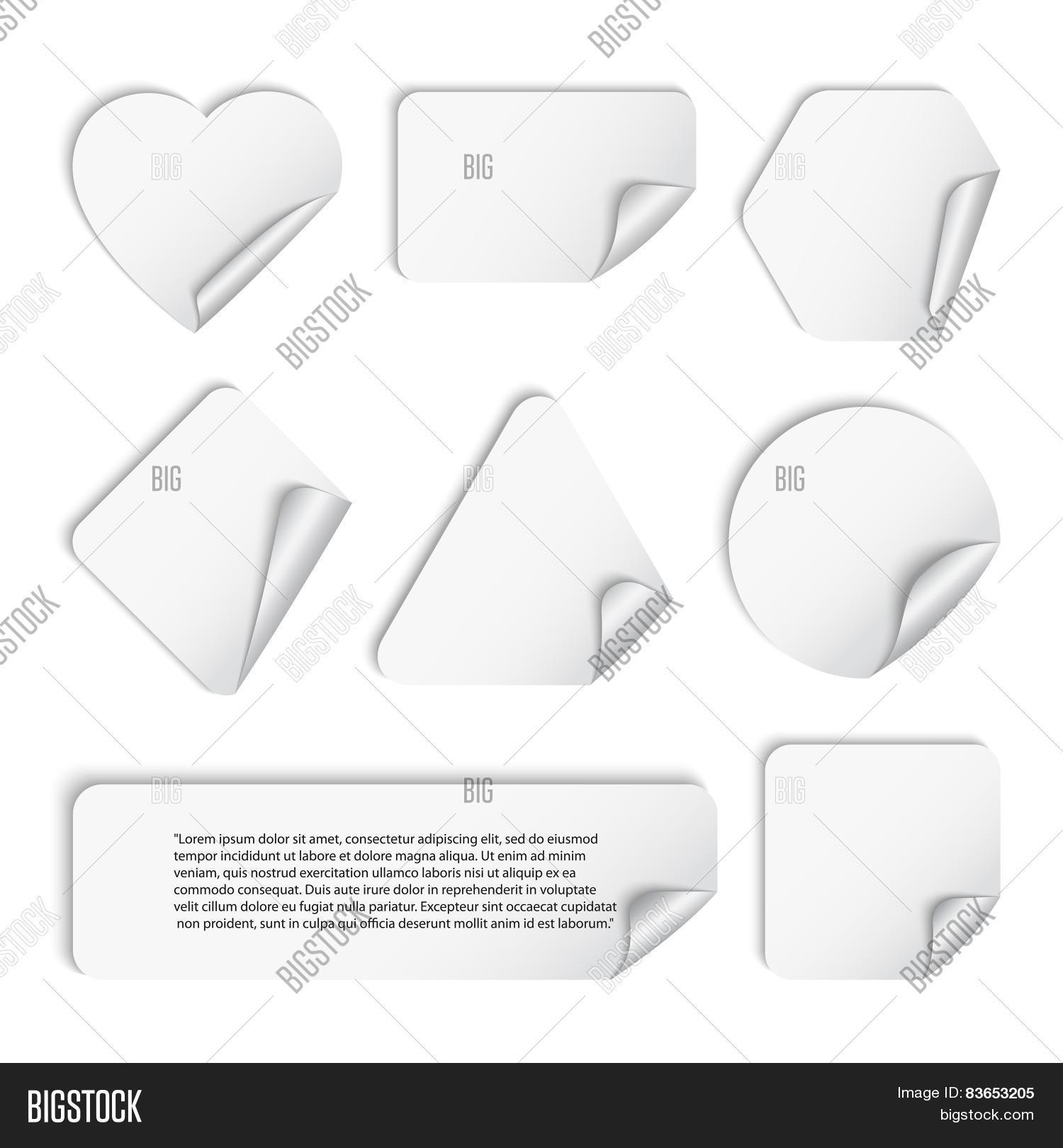 White Stickers Vector & Photo (Free Trial) | Bigstock