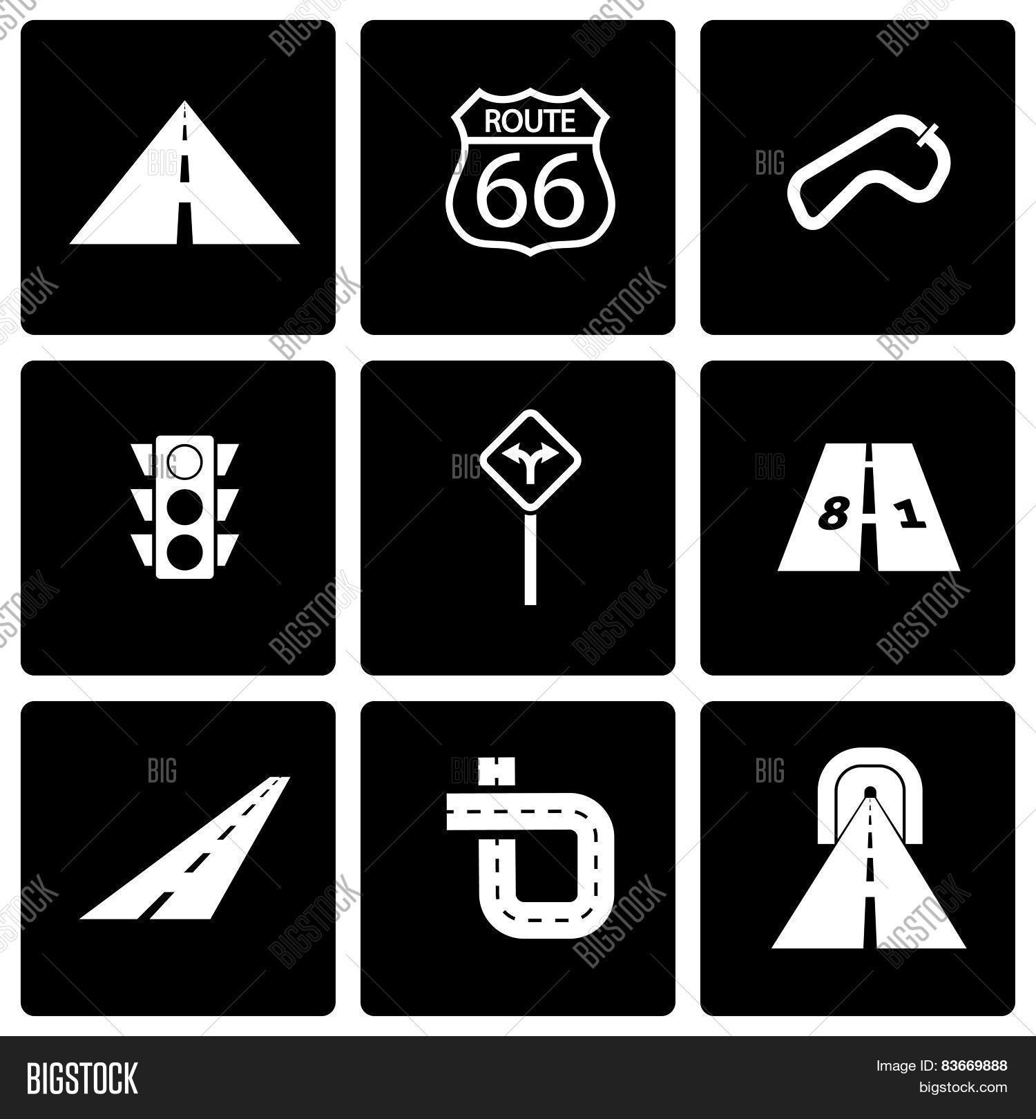 Vector Black Road Vector & Photo (Free Trial) | Bigstock