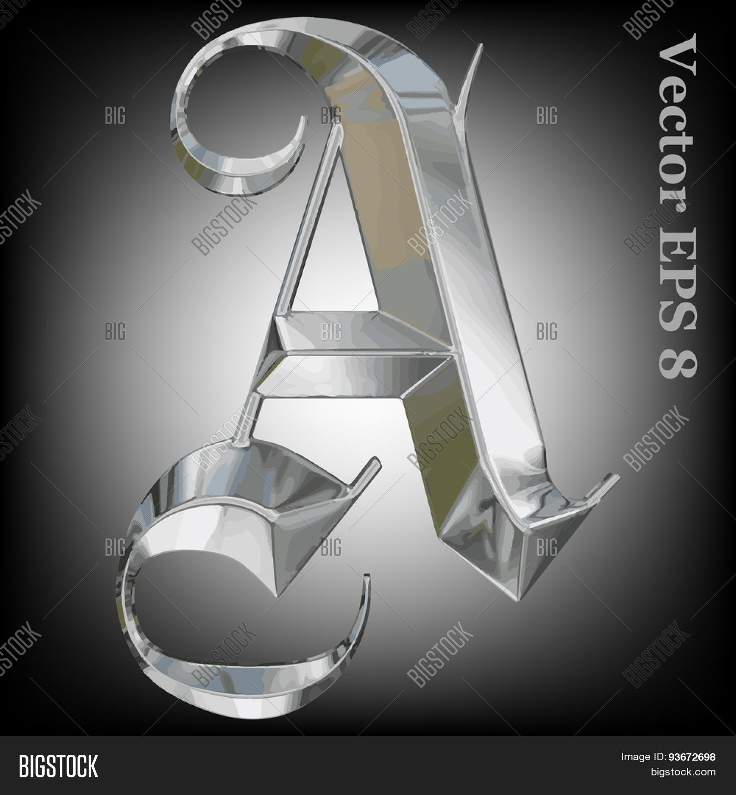 Vector Letter Metal Vector & Photo (Free Trial) | Bigstock