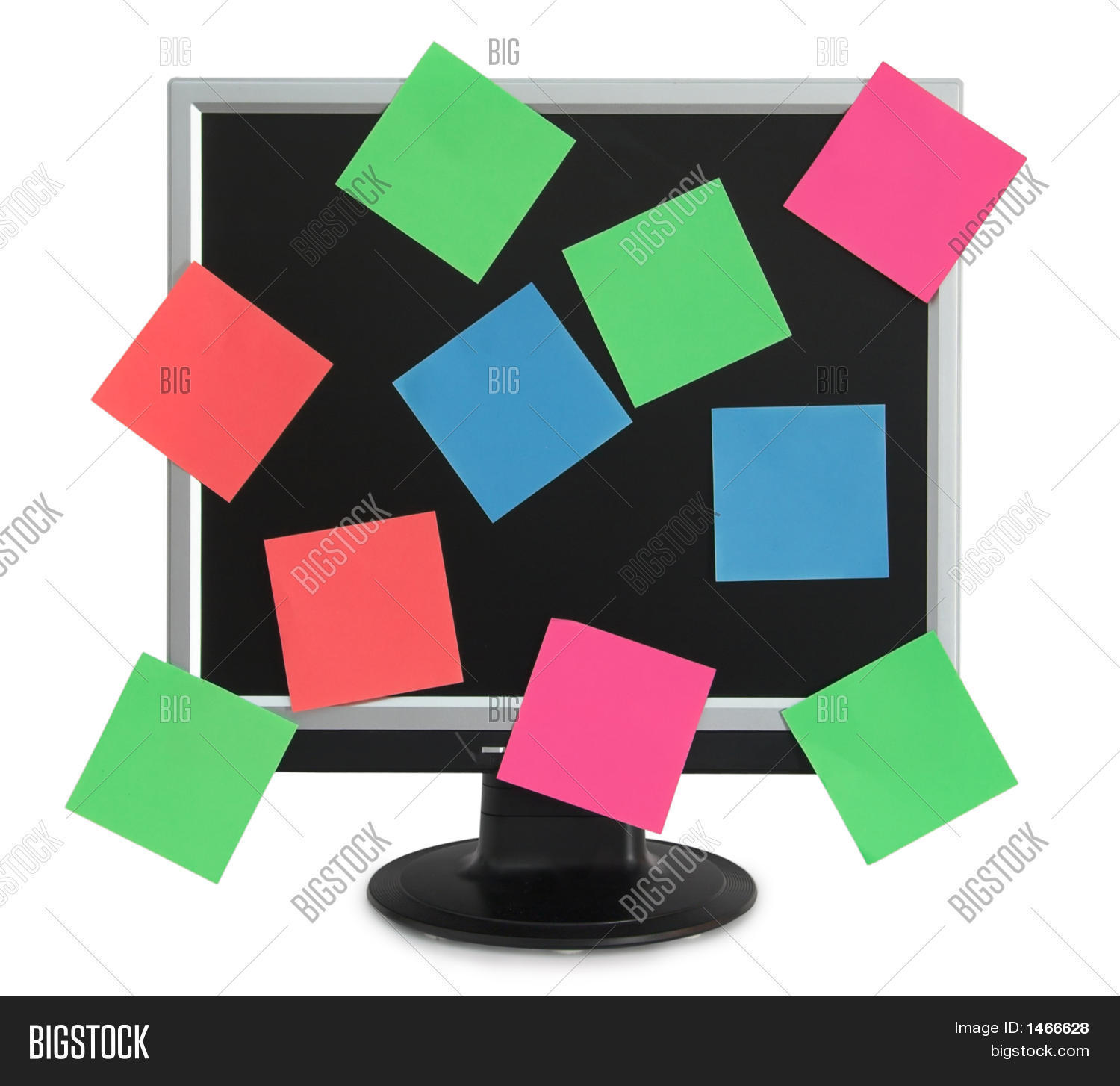 Postit Monitor Image & Photo (Free Trial) | Bigstock