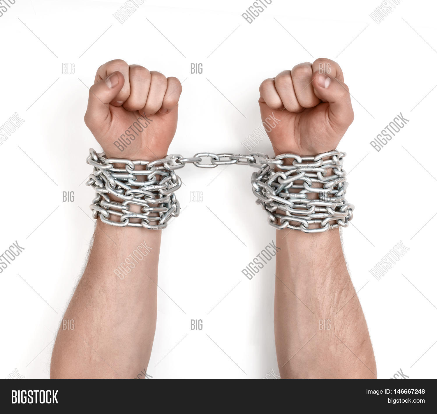 Close View Chained Man Image & Photo (Free Trial) | Bigstock