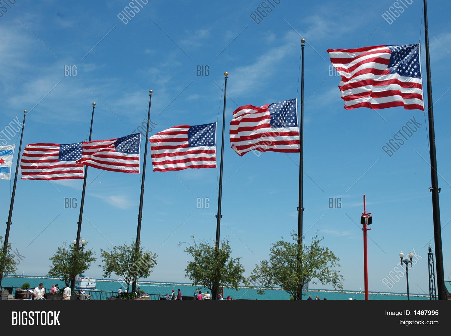 Five American Flags Image & Photo (Free Trial) | Bigstock