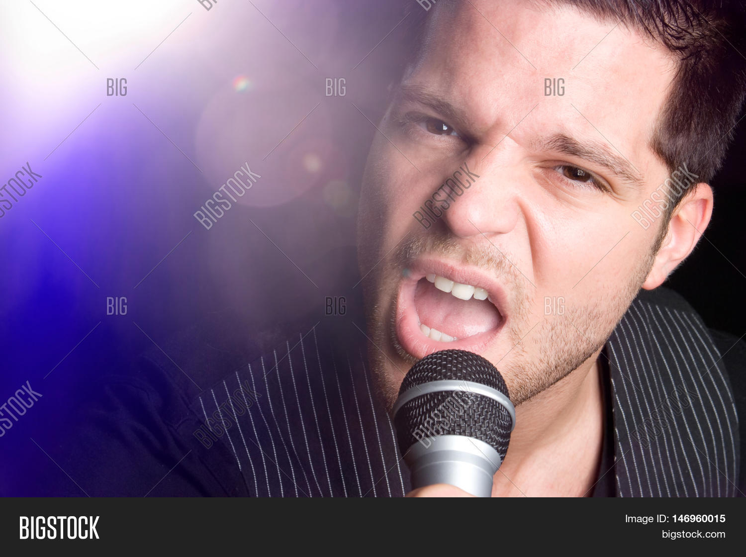 Singing Man Spotlight Image & Photo (Free Trial) | Bigstock