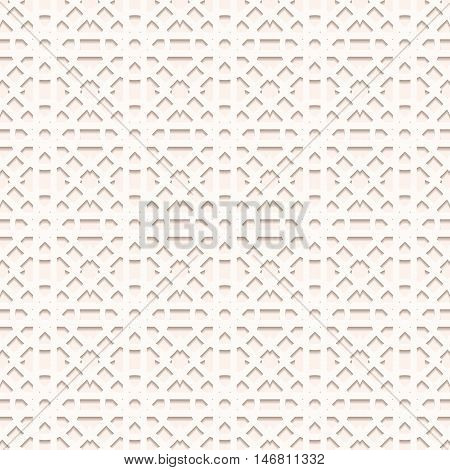 Paper ornament with shadow. Arabesque background. Perforated art ...