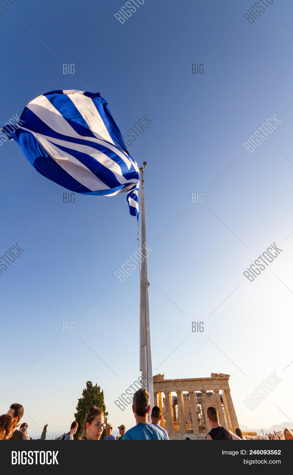Greek Flag Waving On Image & Photo (Free Trial) | Bigstock