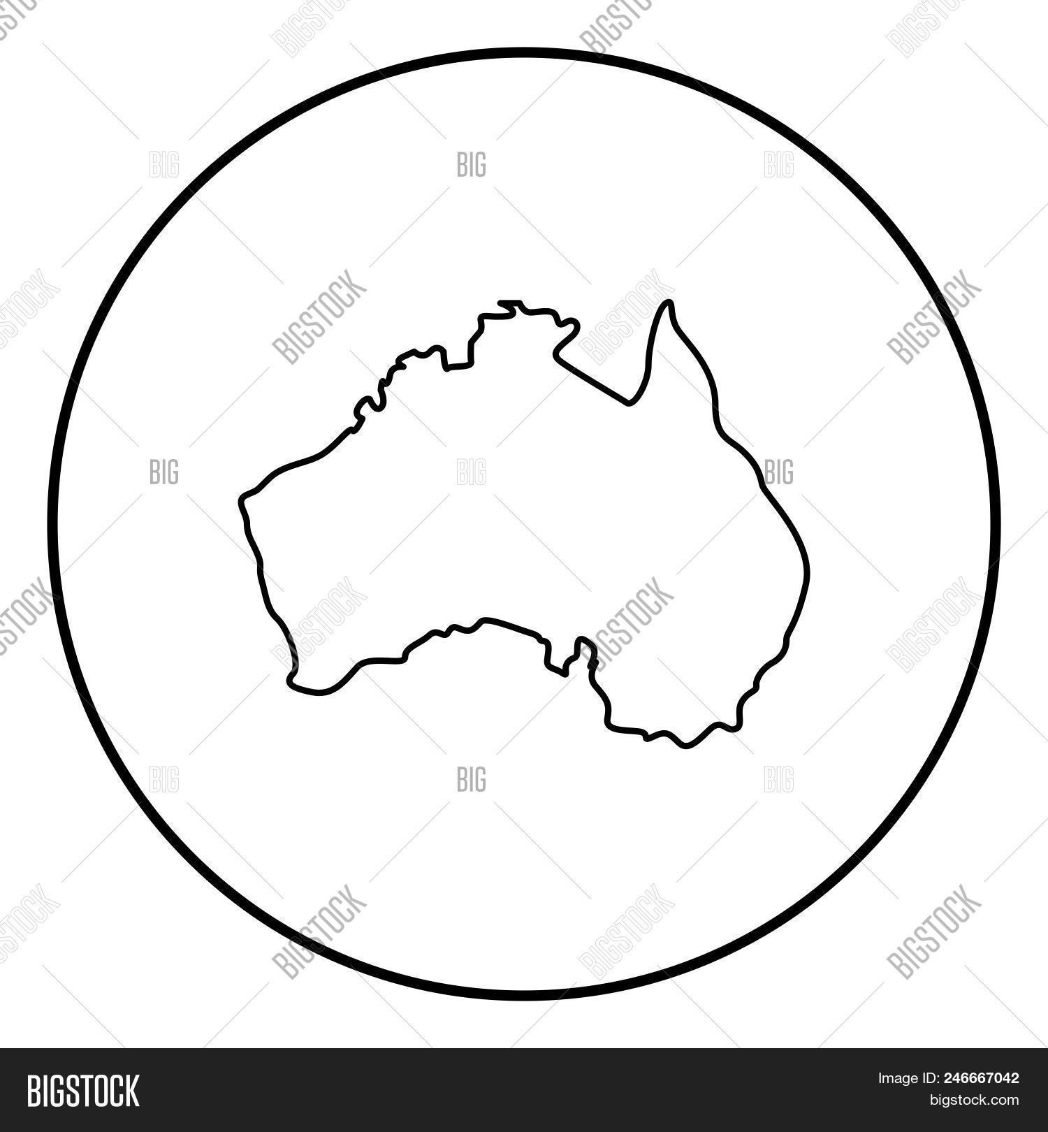 Map Australia Icon Vector & Photo (Free Trial) | Bigstock