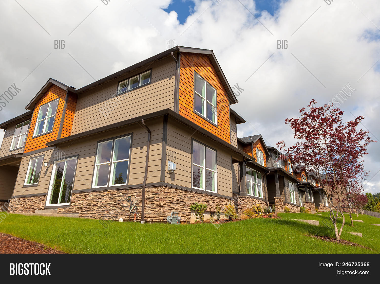New Townhomes Suburban Image & Photo (Free Trial) | Bigstock