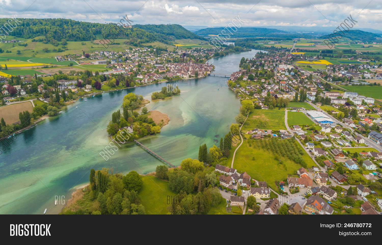 Aerial View Eschenz, Image & Photo (Free Trial) | Bigstock