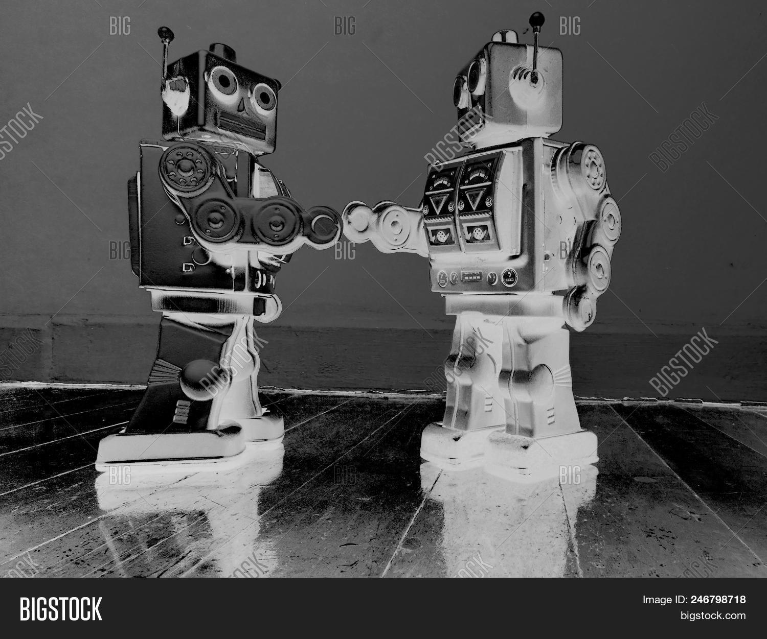 Two Vintage Robot Image & Photo (Free Trial) | Bigstock