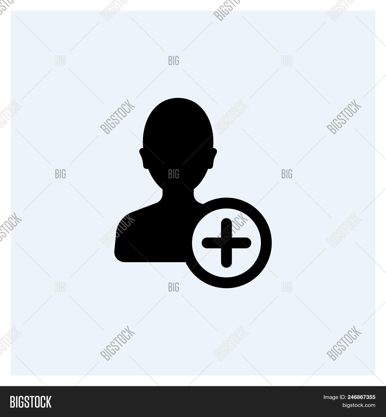Add Account Icon Vector & Photo (Free Trial) | Bigstock