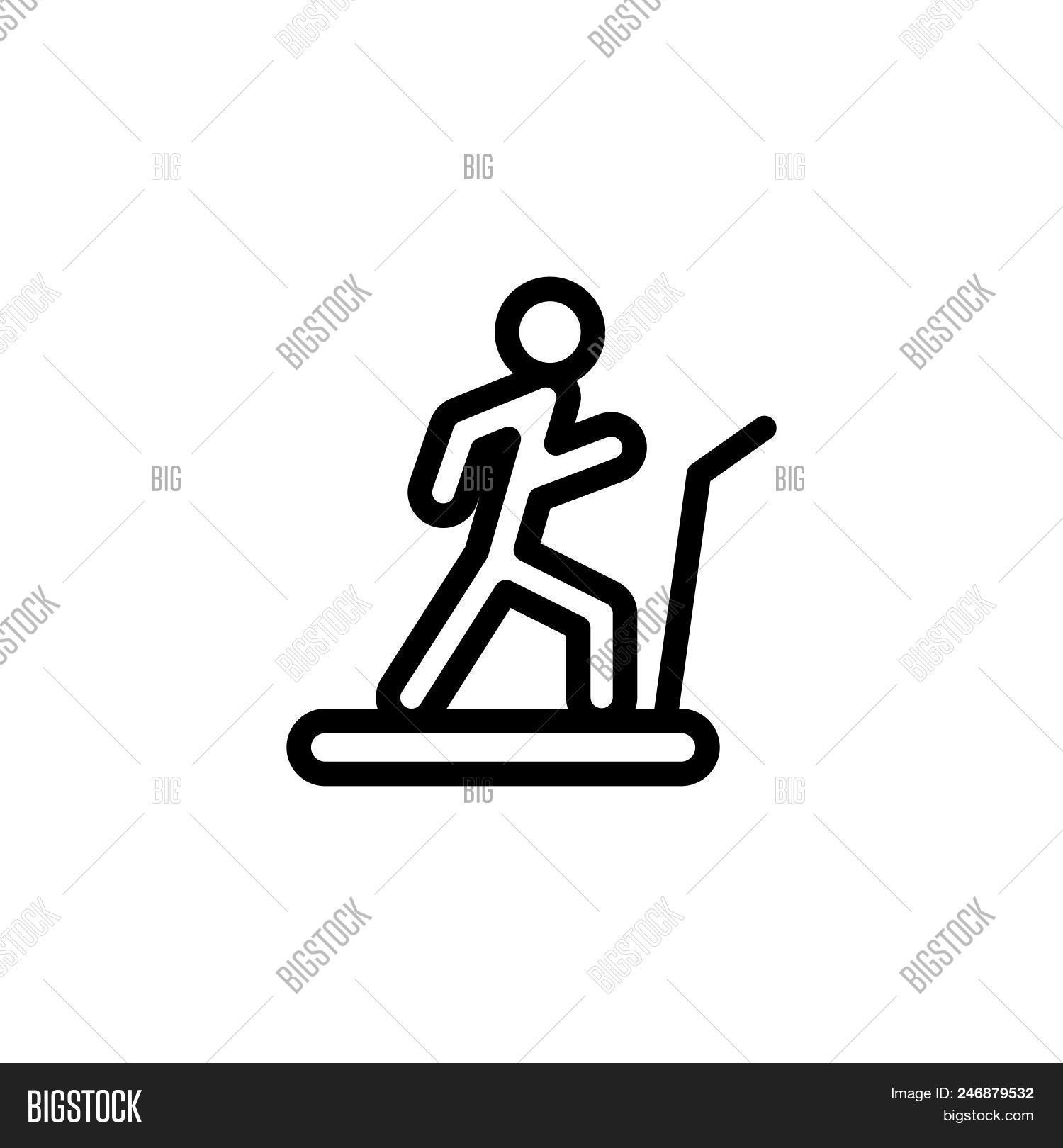 Treadmill Running Vector & Photo (Free Trial) | Bigstock