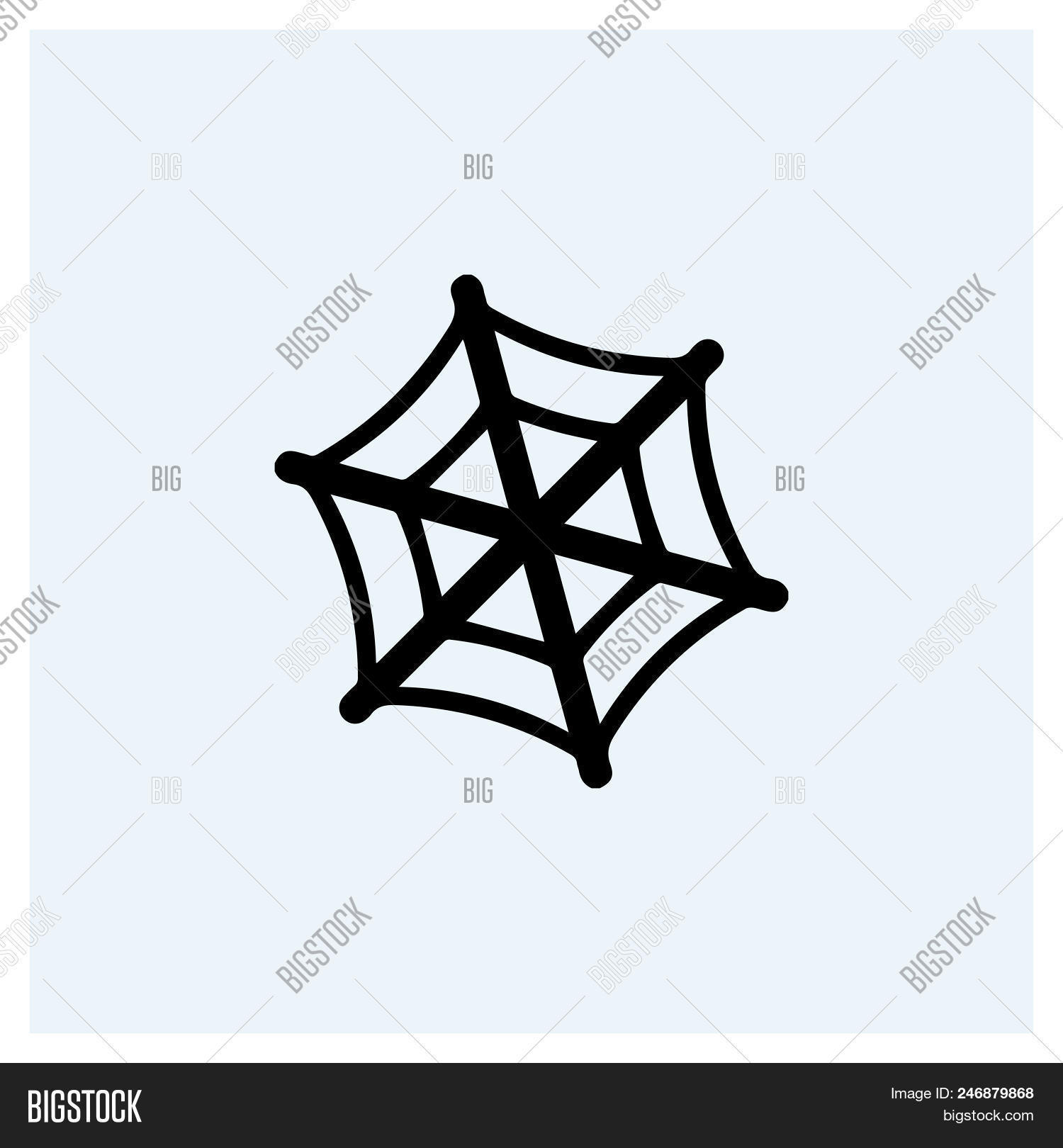 Spider Web Icon Vector & Photo (Free Trial) | Bigstock