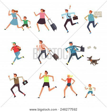 Small People Running Vector & Photo (Free Trial) | Bigstock