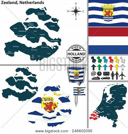 Vector Map Zeeland Vector & Photo (Free Trial) | Bigstock