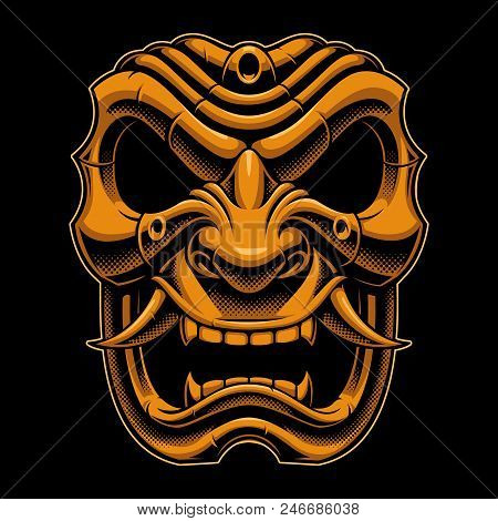 Samurai Gold Mask. Vector & Photo (Free Trial) | Bigstock